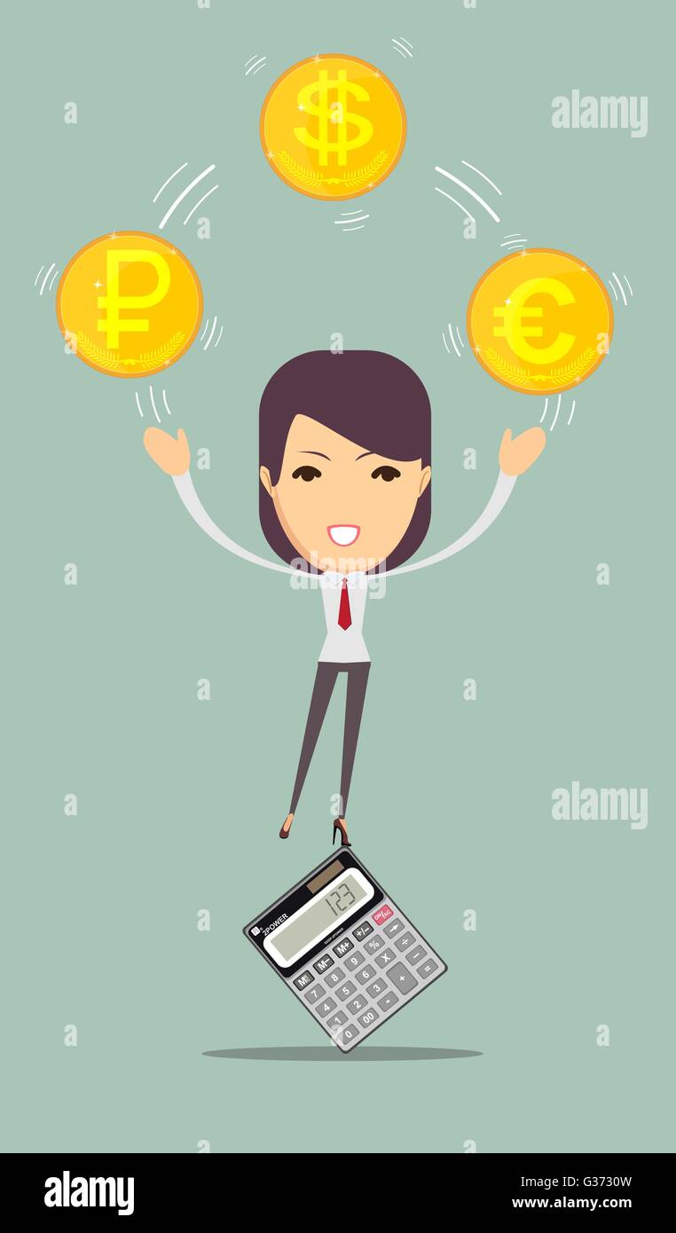 Female Accountant Cartoon