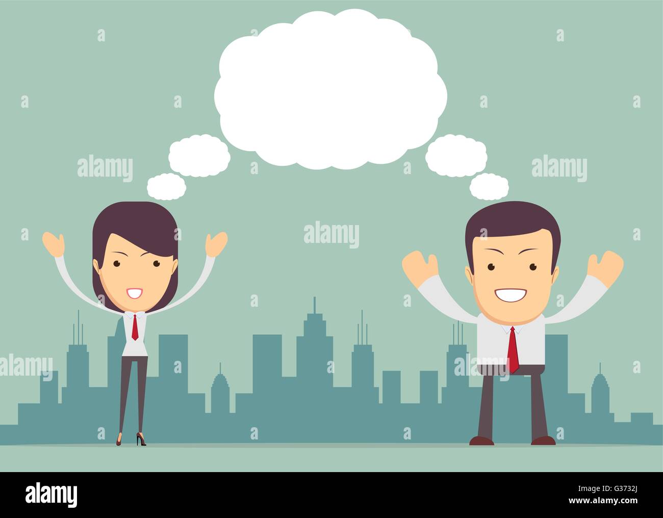 The general idea, a thought. Teamwork Stock Vector Image & Art - Alamy