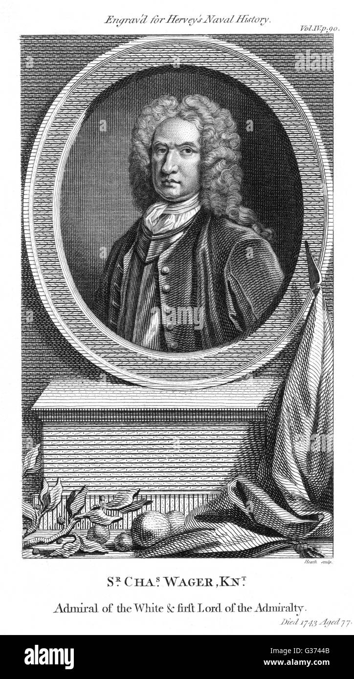 SIR CHARLES WAGER Stock Photo - Alamy