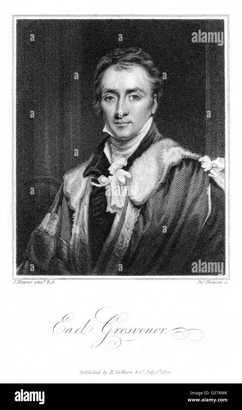 ROBERT GROSVENOR, first marquess of WESTMINSTER wealthy landowner noted for his horse-breeding ...