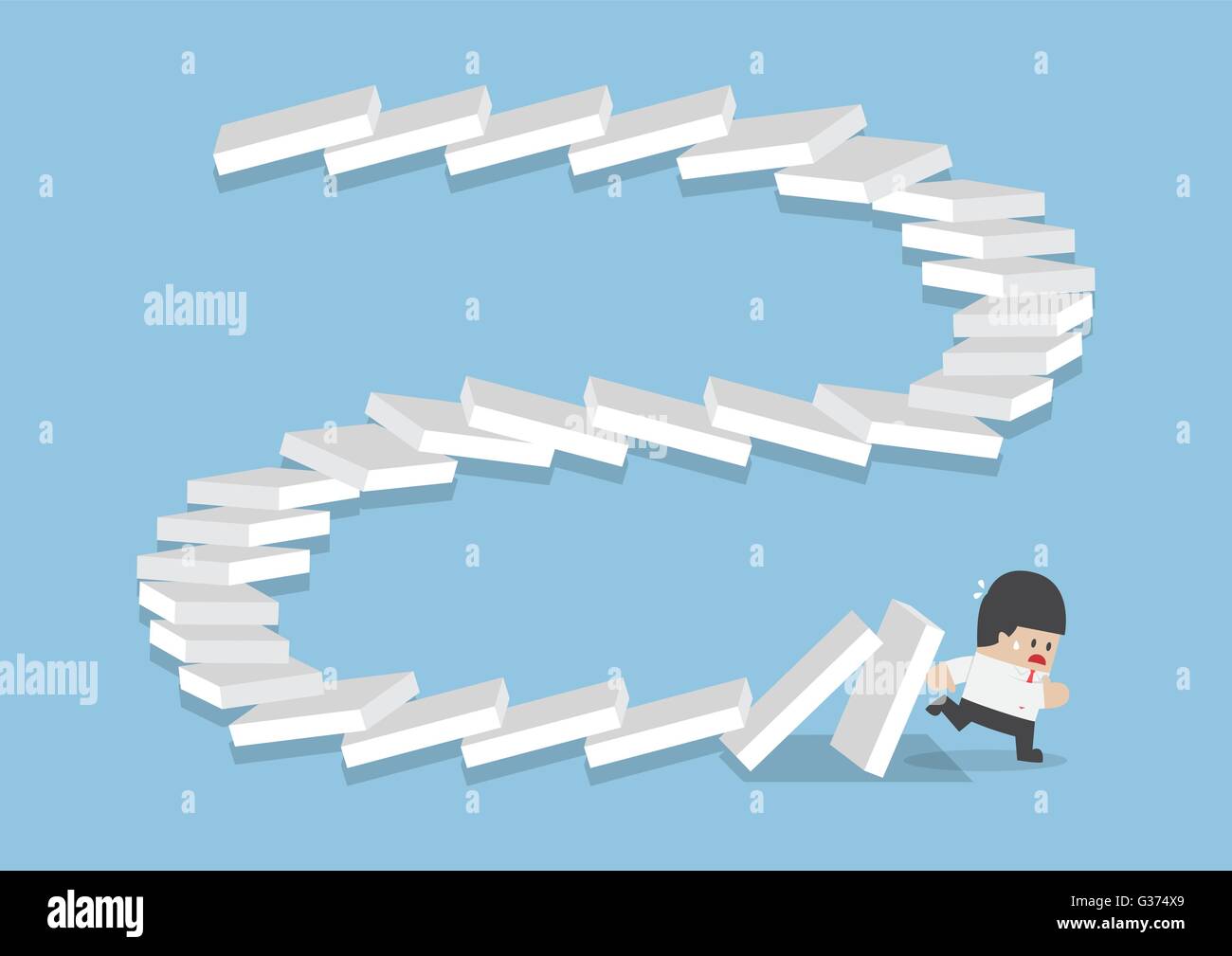 Dominoes falling down Stock Vector Images - Alamy