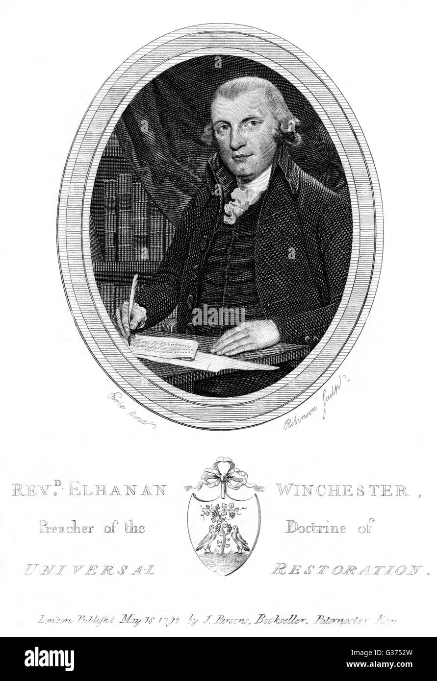 Elhanan winchester hi-res stock photography and images - Alamy