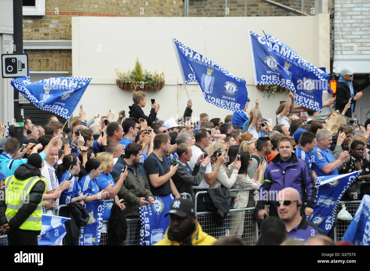 Premier league champions, Chelsea, victory parade Stock Photo - Alamy