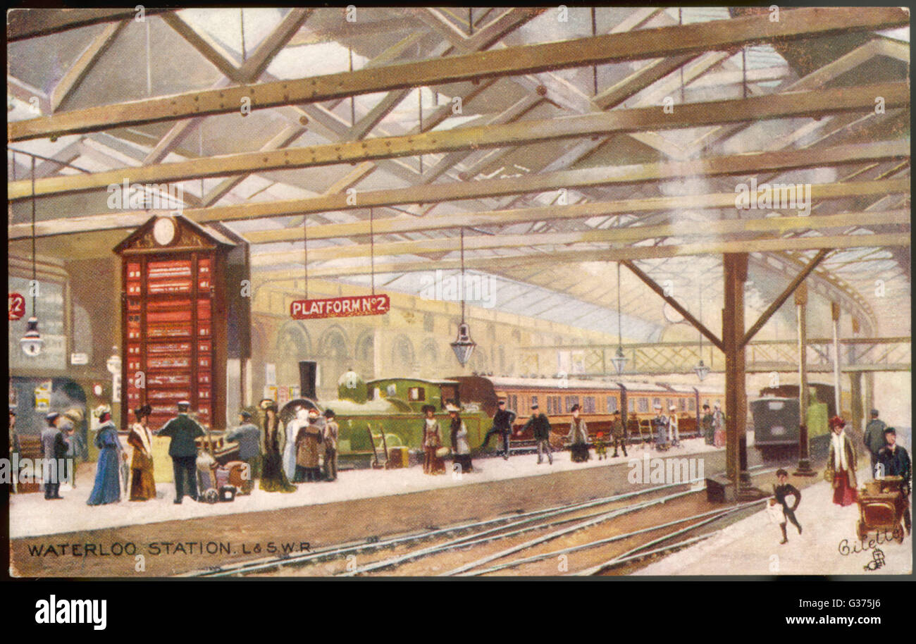 Waterloo train rail station hi-res stock photography and images - Alamy