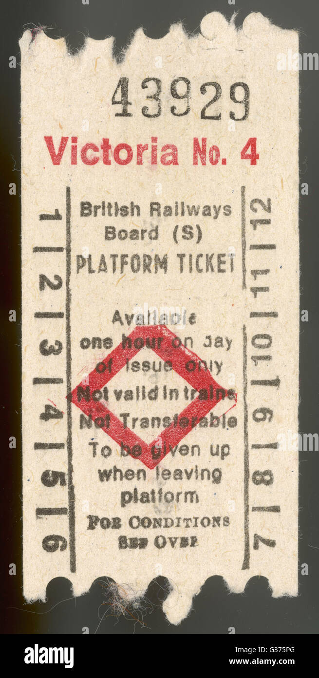 Platform ticket hi-res stock photography and images - Alamy