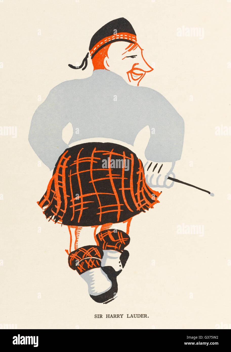 (Sir) HARRY LAUDER Scottish music-hall entertainer - Rear view! Date ...