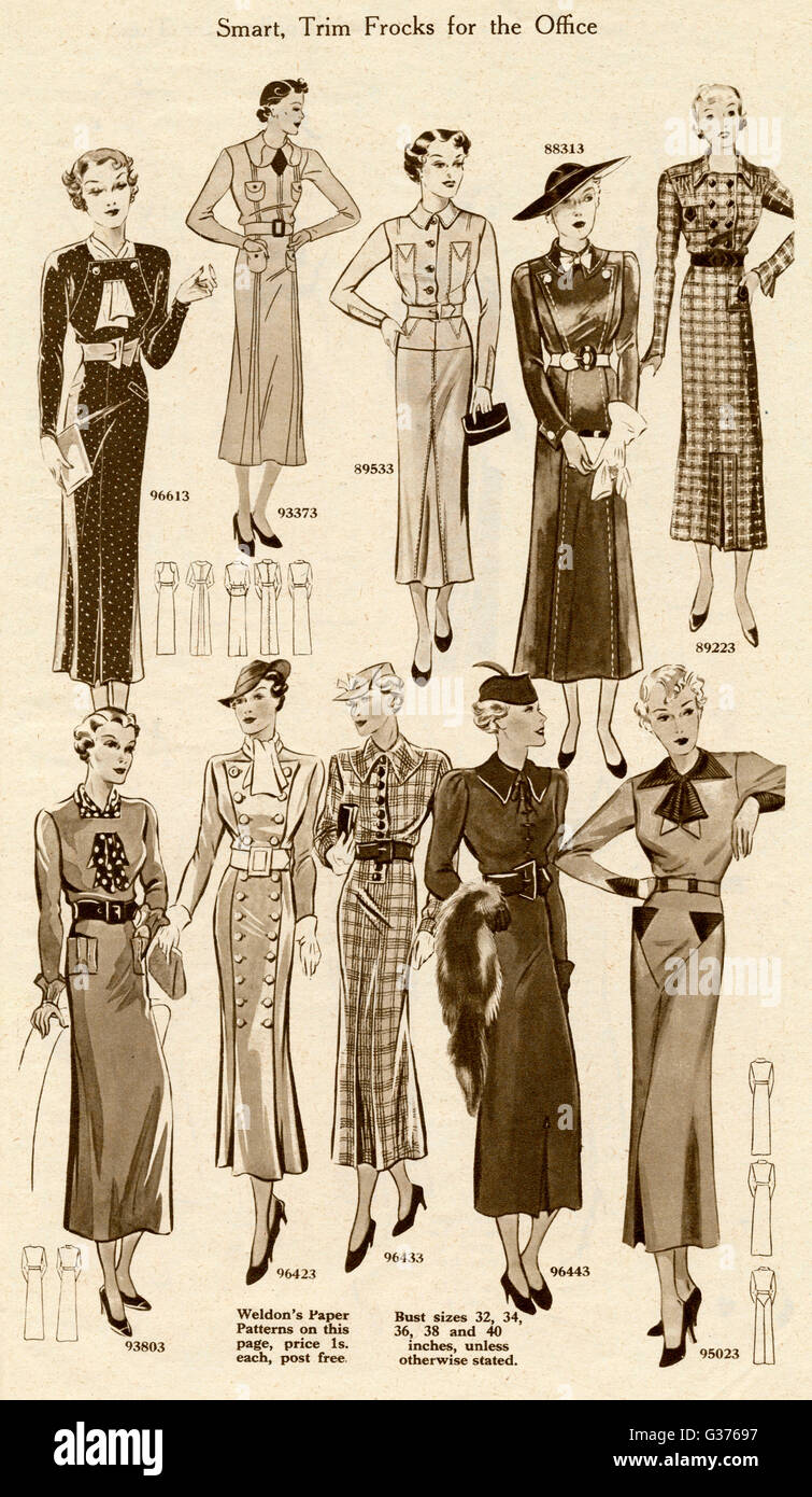 Women's Fashion 1936 High Resolution Stock Photography and Images - Alamy