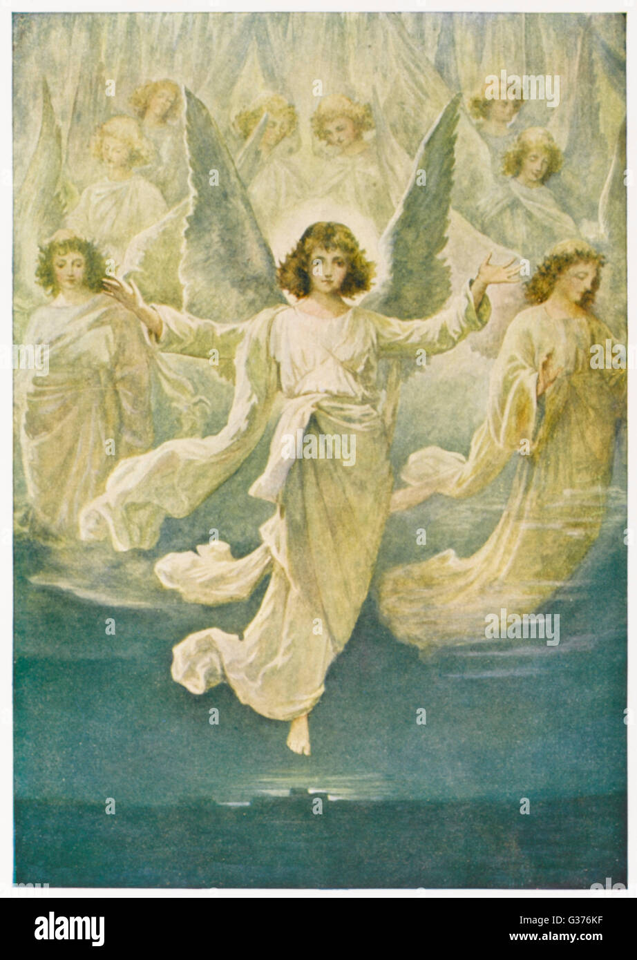 ANGELS ANNOUNCE JESUS Stock Photo - Alamy