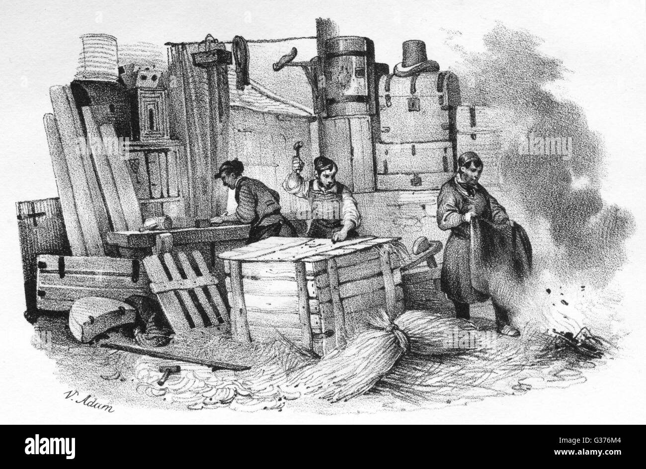 French Box Maker Stock Photo - Alamy