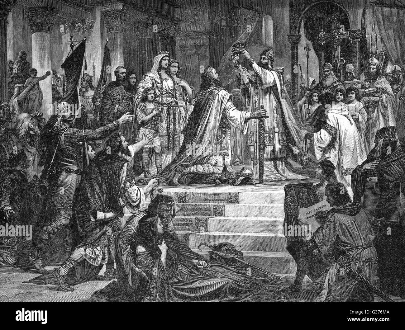 Emperor crowned Black and White Stock Photos & Images - Alamy