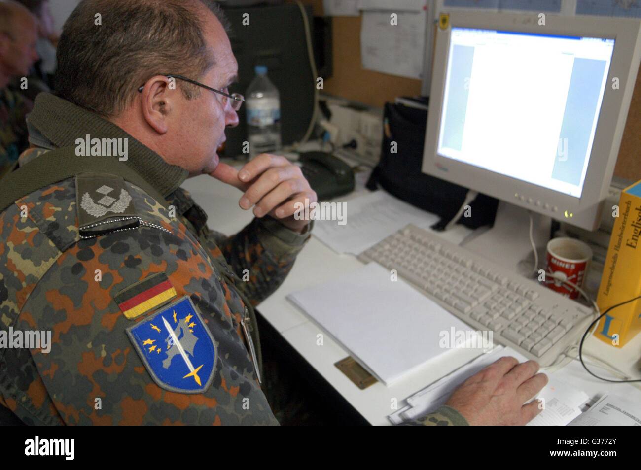 Eurocorps, European multinational army corps, German officer in the ...