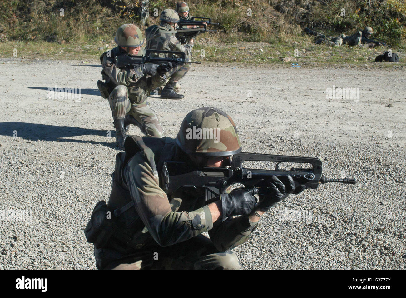 Eurocorps, European multinational army corps, French infantry patrol ...