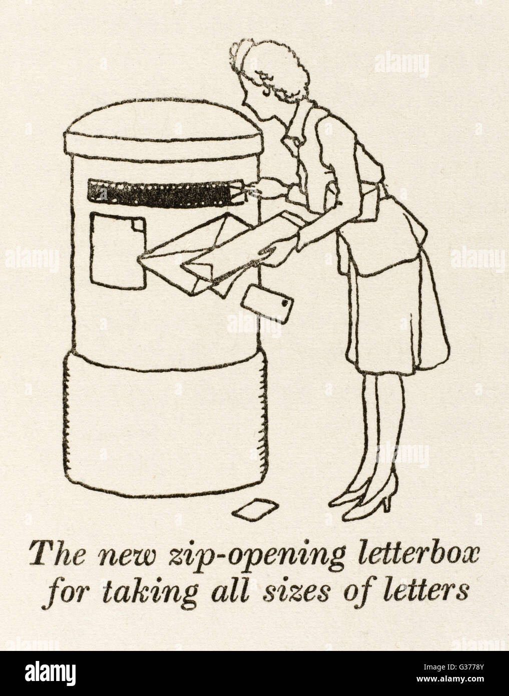 Zip opening letterbox - W H Robinson Stock Photo - Alamy