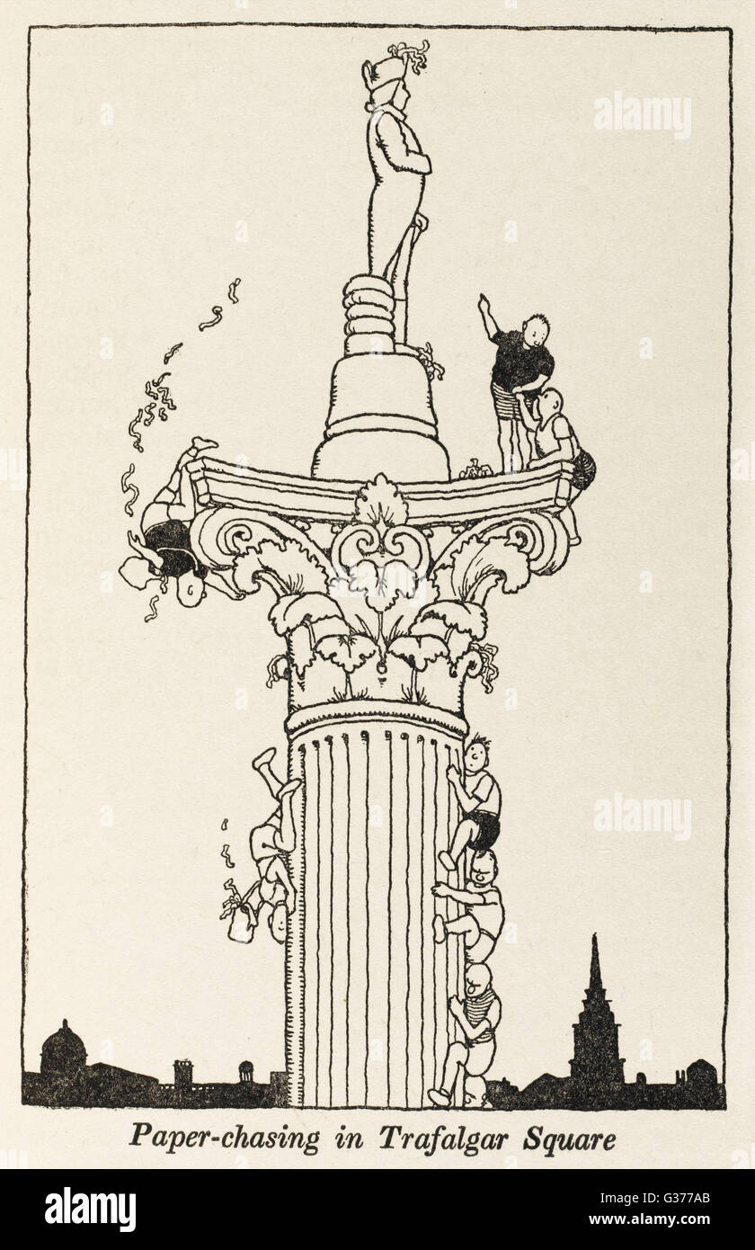 Paper chasing - W H Robinson Stock Photo - Alamy