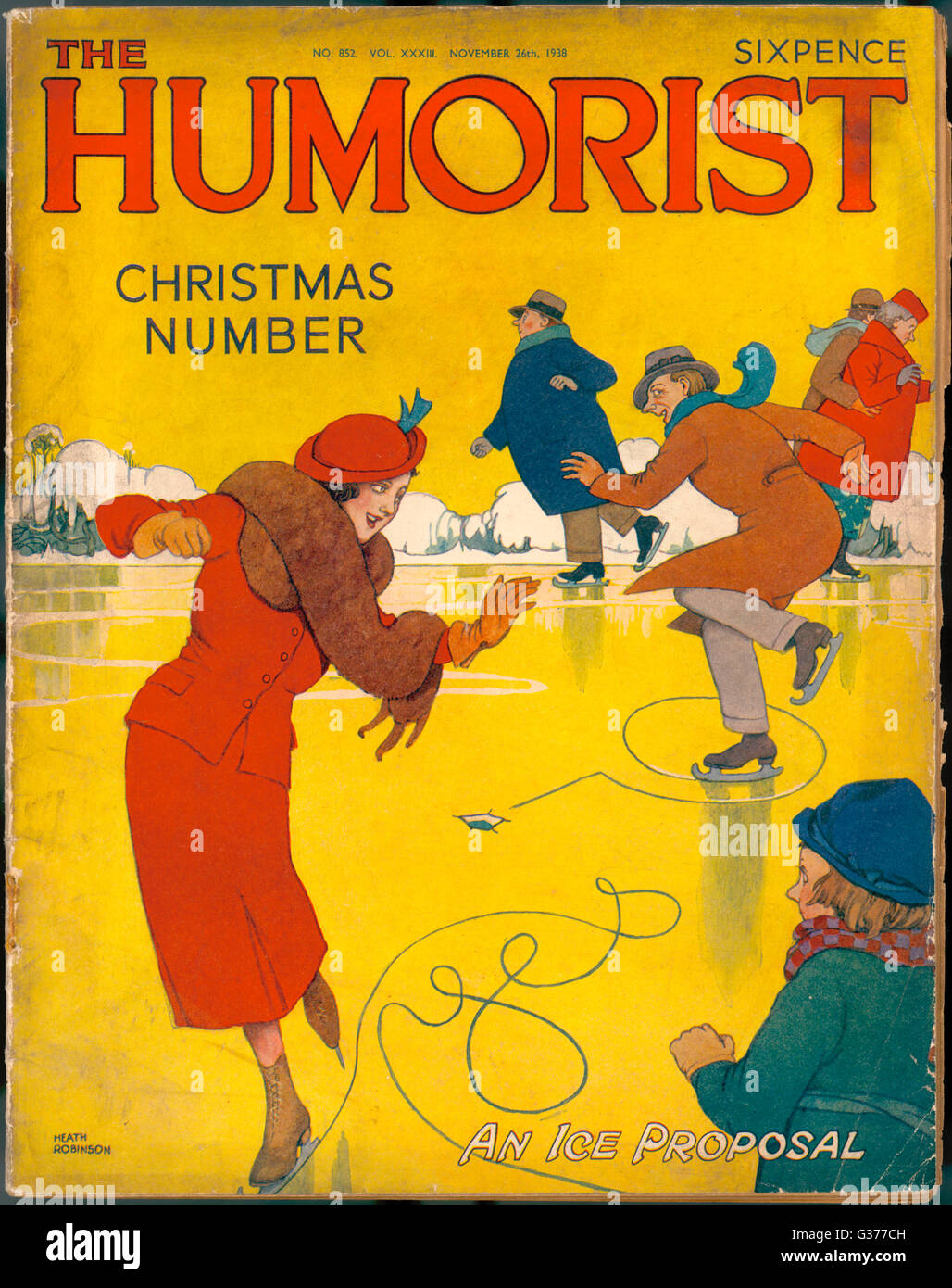 The Humorist Christmas Number 1938 - An Ice Proposal Stock Photo - Alamy
