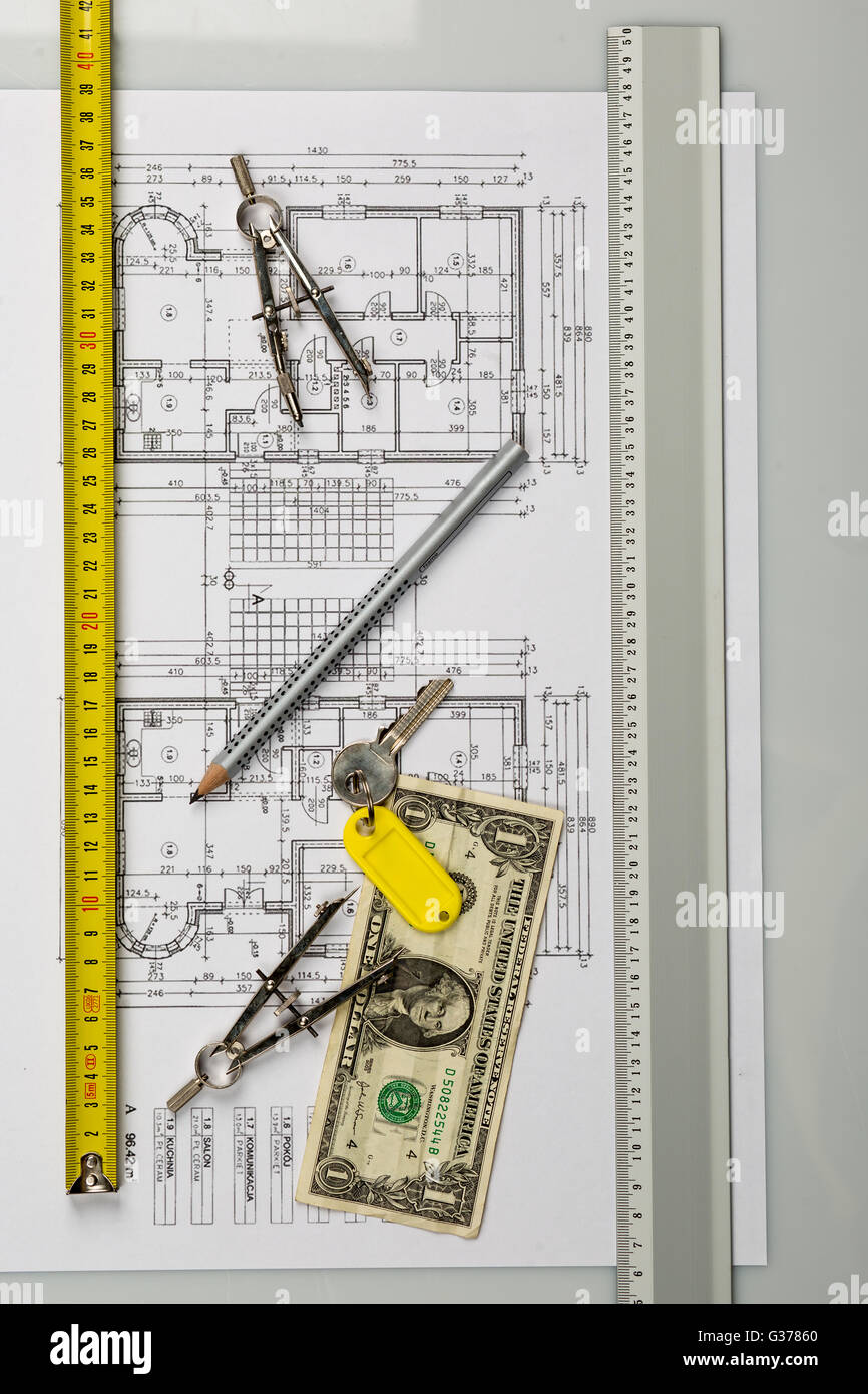 architecture building calculator concept construction cost Stock Photo ...