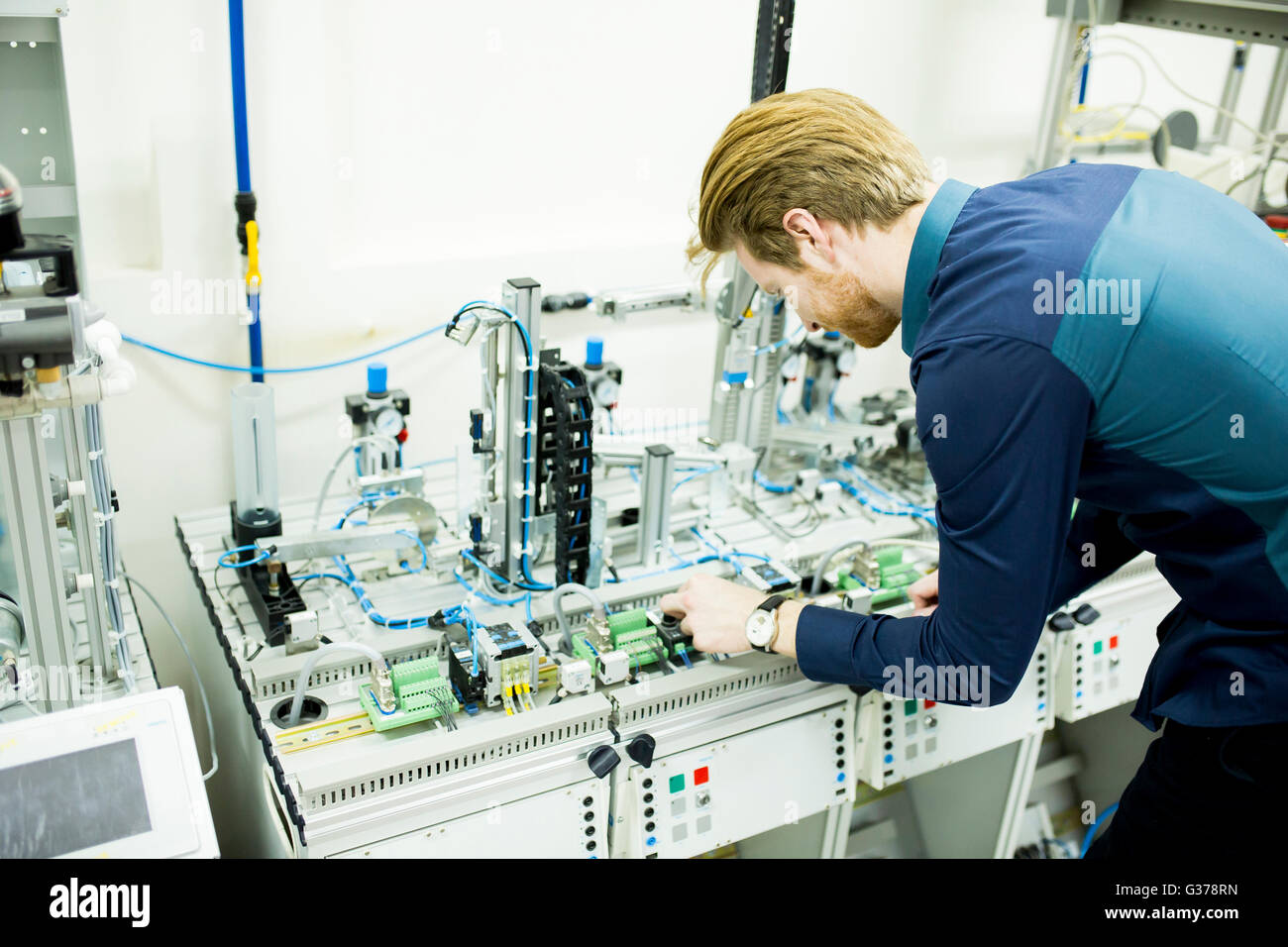 View at engineer in the factory Stock Photo - Alamy