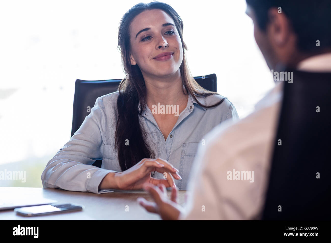 Phone during meeting hi-res stock photography and images - Alamy