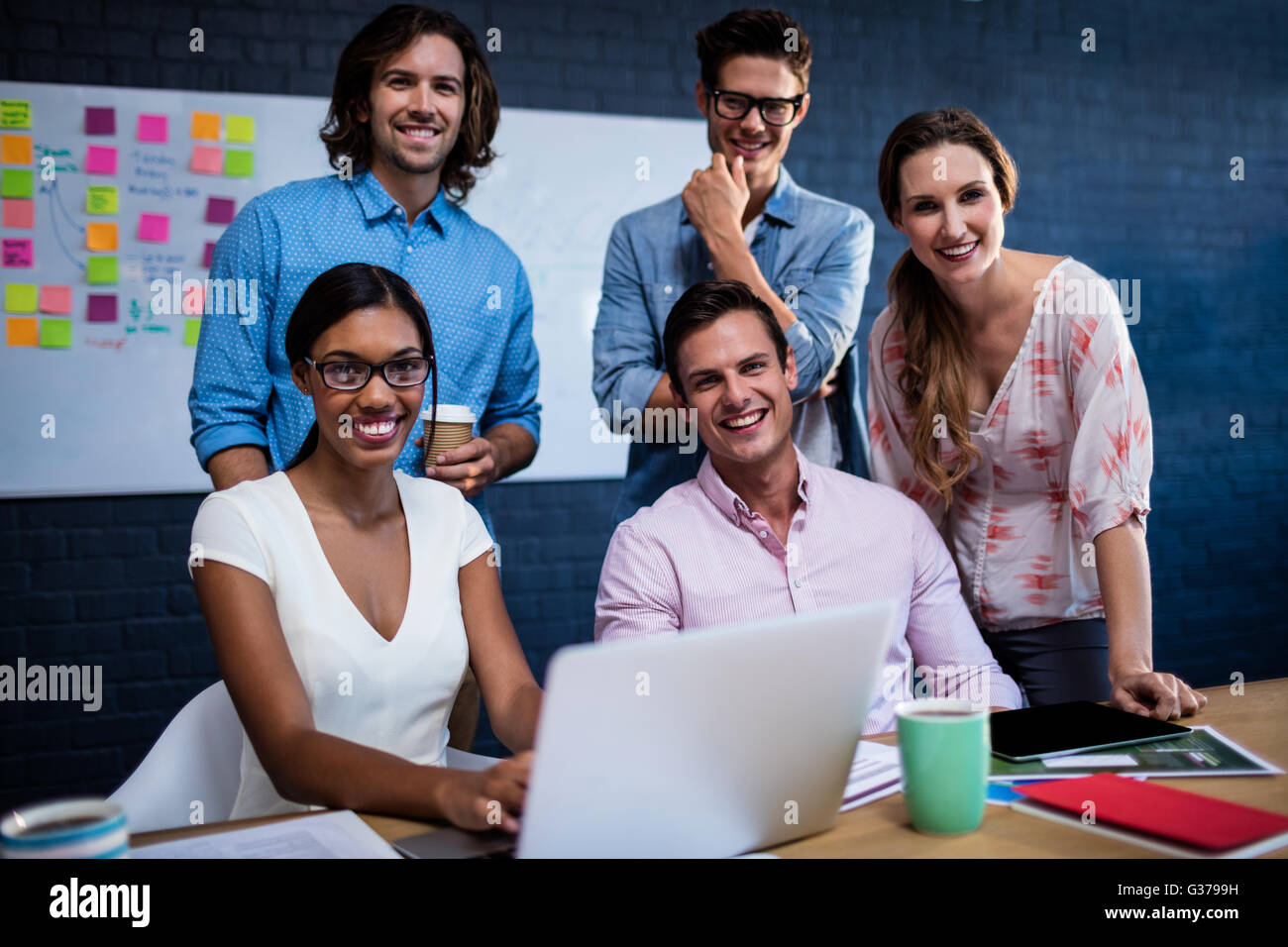 Portrait of a group of colleagues Stock Photo - Alamy