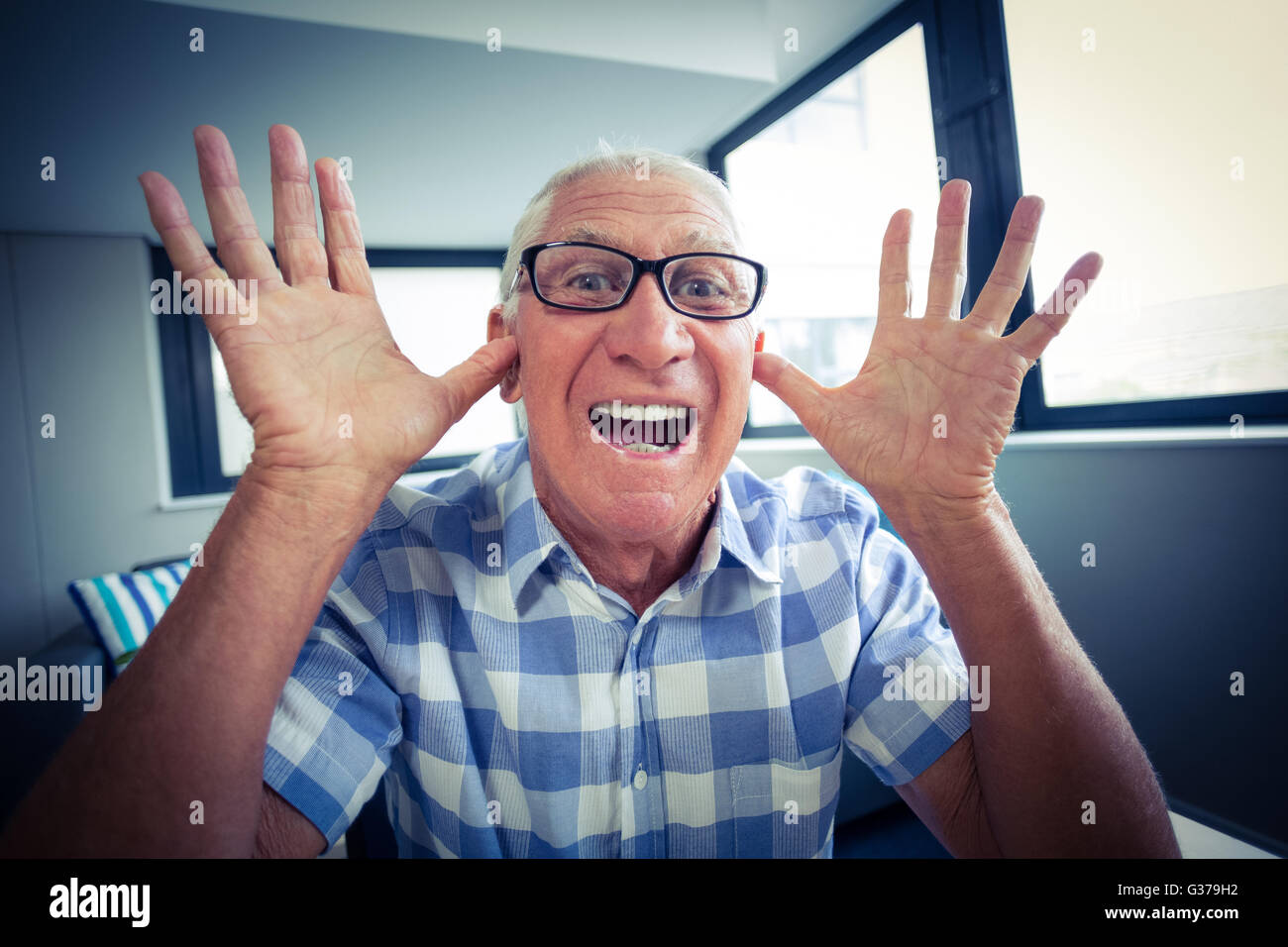Elderly funny face hi-res stock photography and images - Alamy