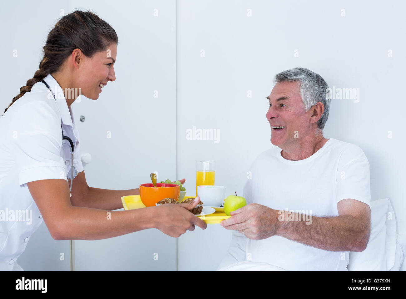 Woman serving coffee office hi-res stock photography and images - Alamy