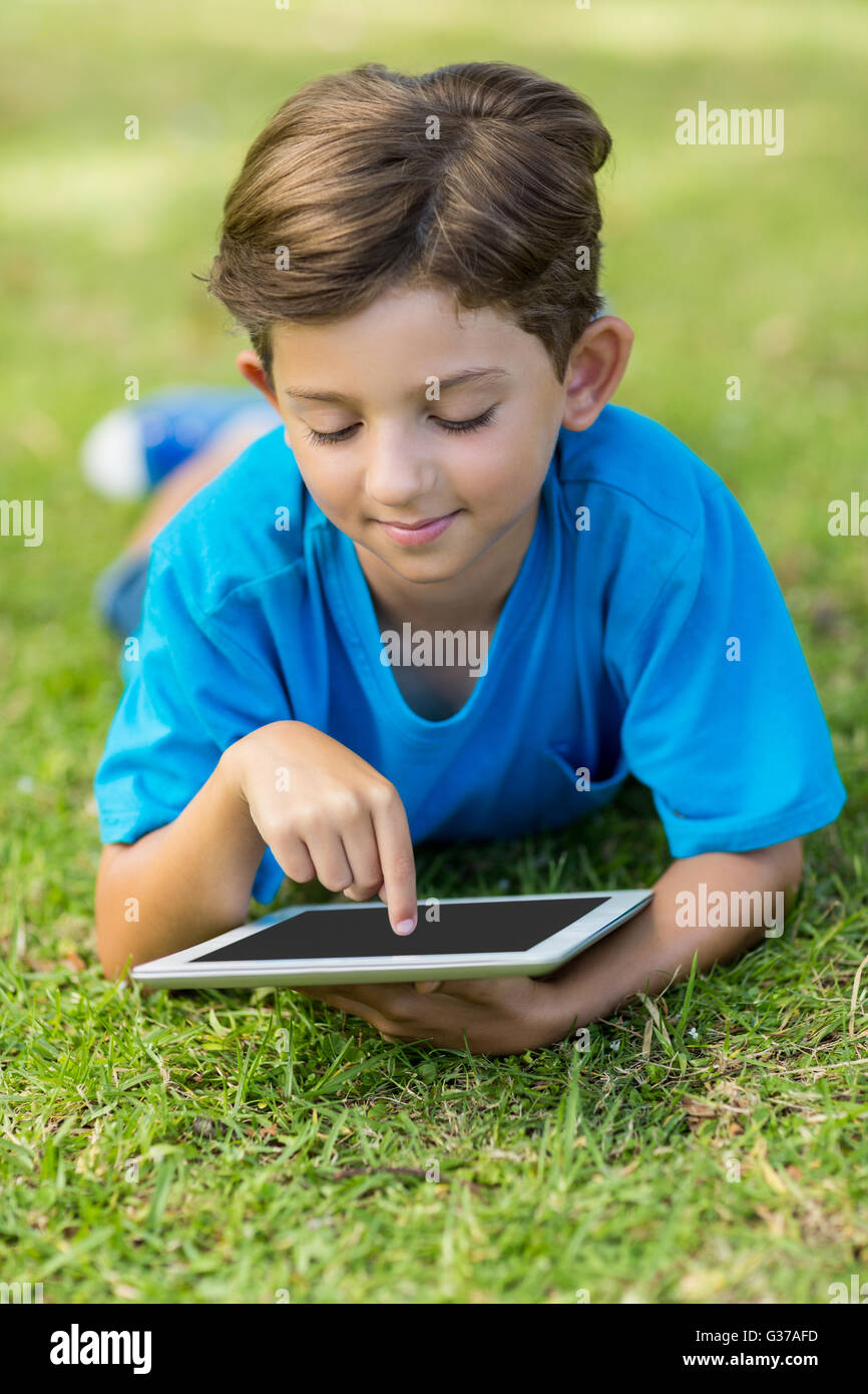 Young boy using hi-res stock photography and images - Alamy