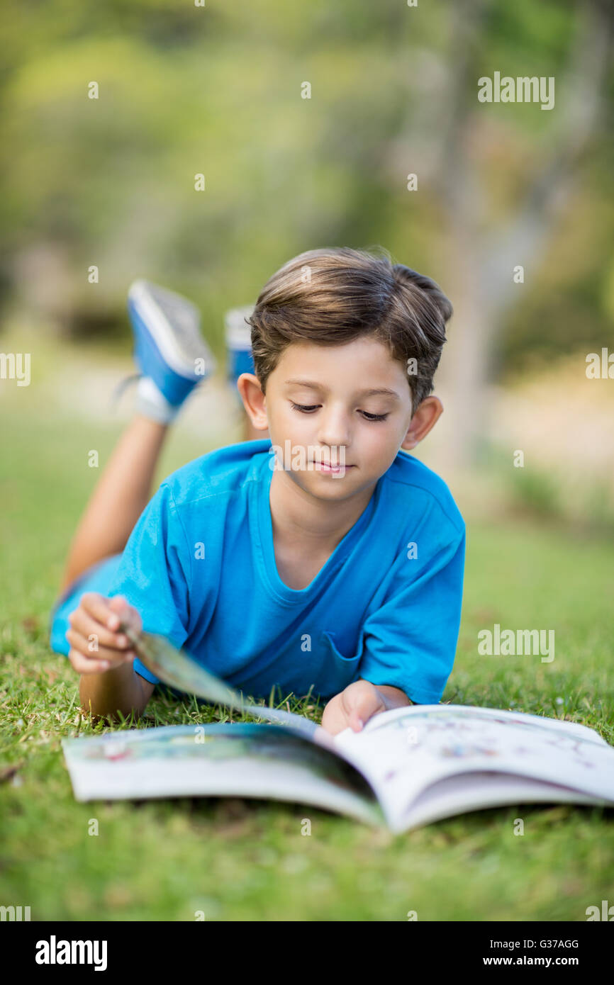 Boy reading book hi-res stock photography and images - Alamy