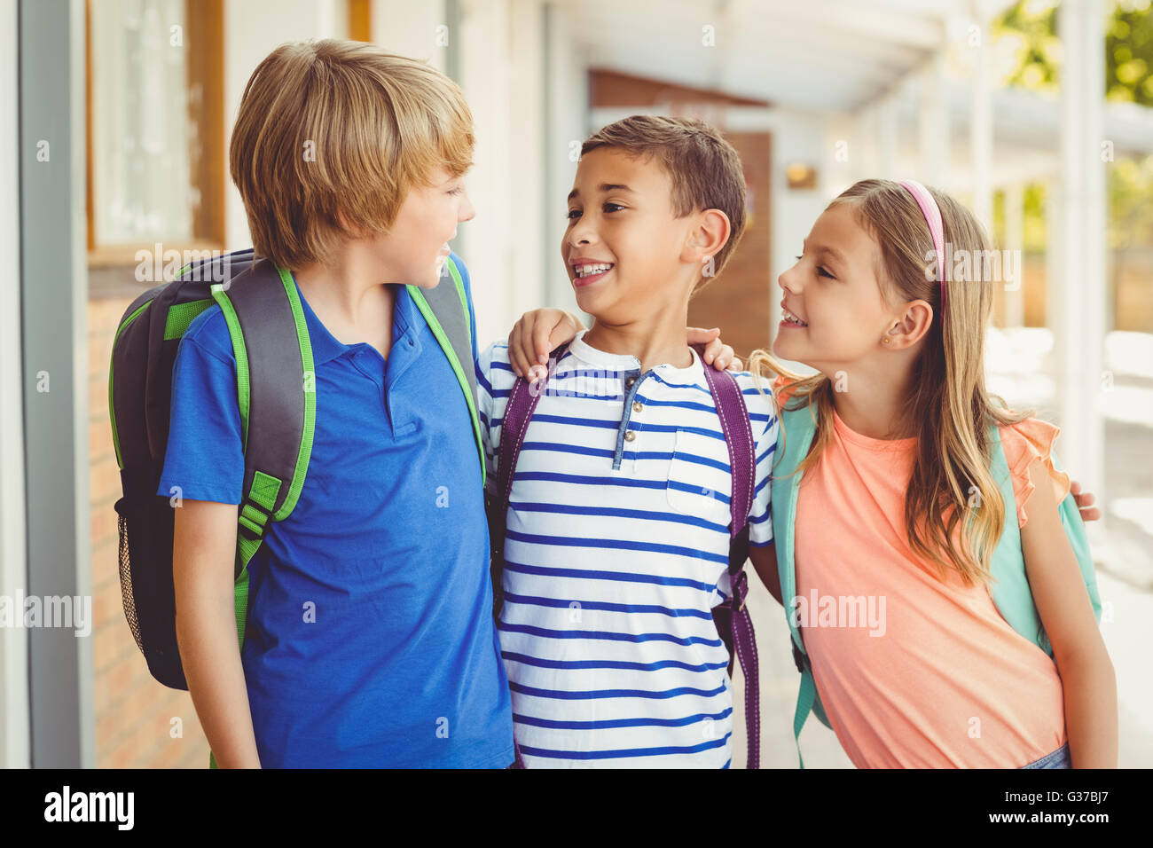 Two Kids Talking At School