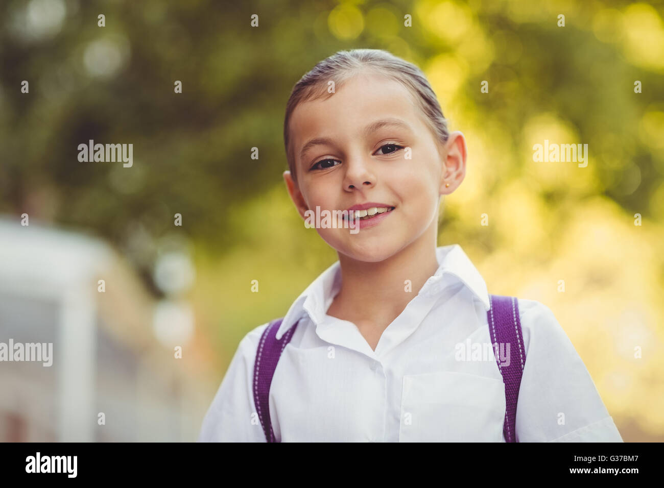 Happy schoolgirl hi-res stock photography and images - Alamy
