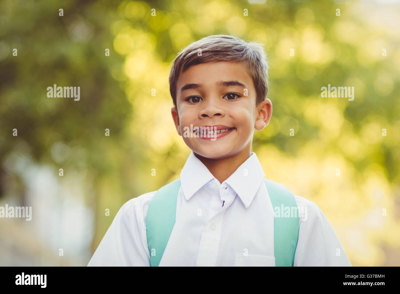 Happy schoolchild in uniform hi-res stock photography and images - Alamy
