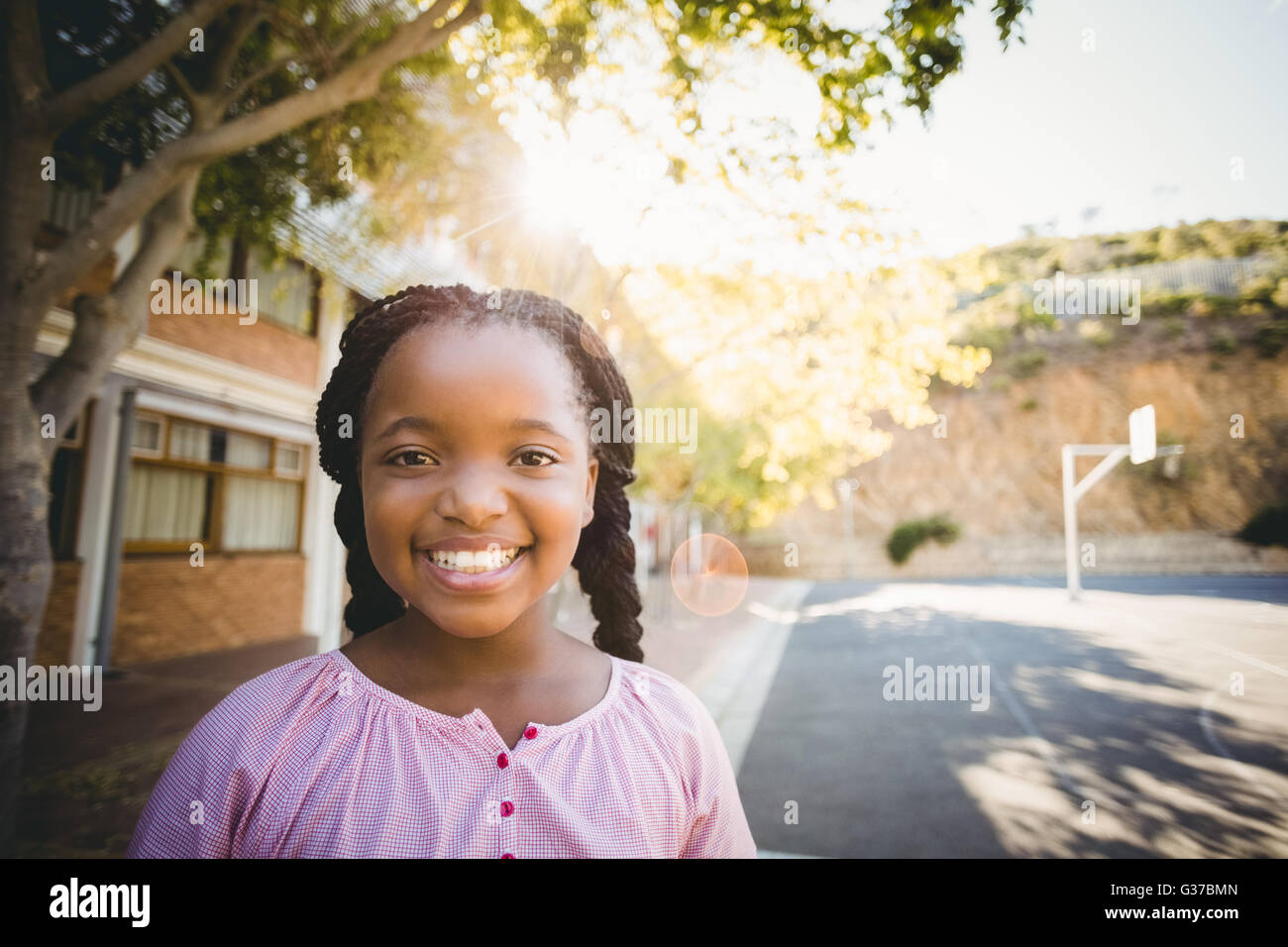 Happy schoolgirl hi-res stock photography and images - Alamy