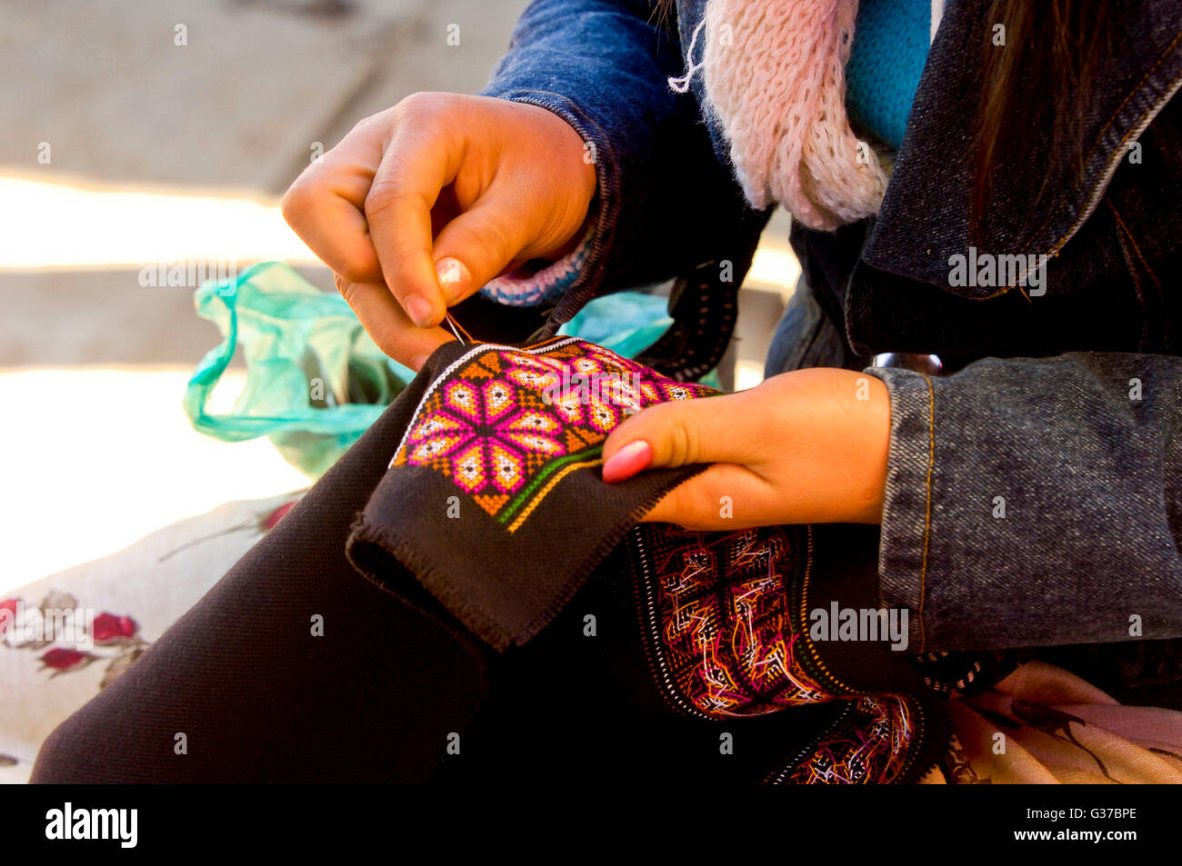 Asia, Middle East, Myanmar, Kengtung, women in traditional dress ...