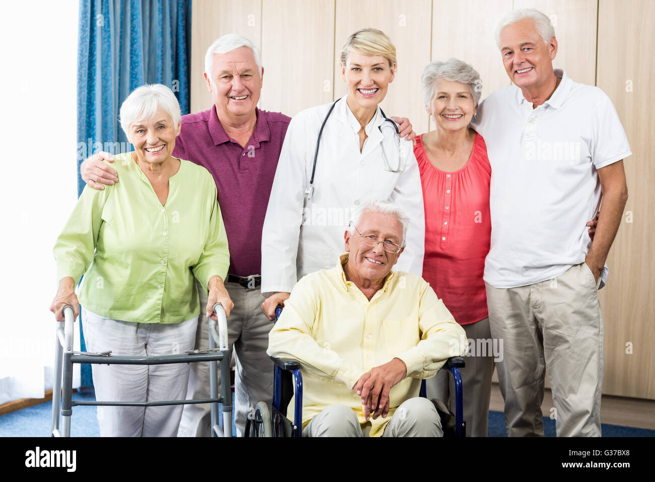 Elderly woman aid standing hi-res stock photography and images - Alamy
