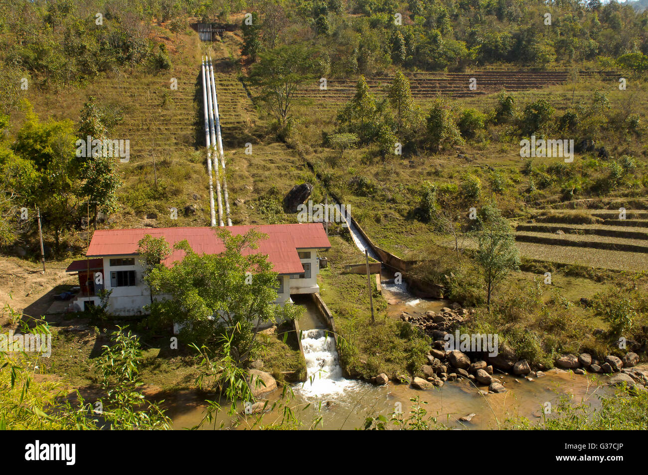 Asian Myanmar, Kengtung, Loimwe, power plant Stock Photo - Alamy