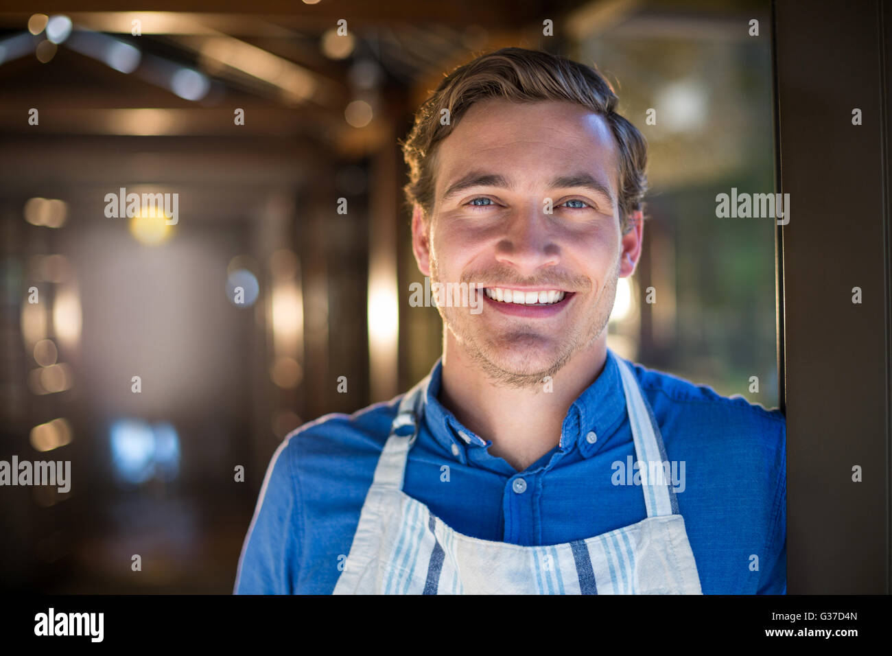 Portrait of smiling chef Stock Photo - Alamy