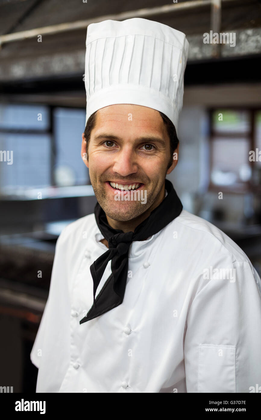Portrait of smiling chef Stock Photo - Alamy