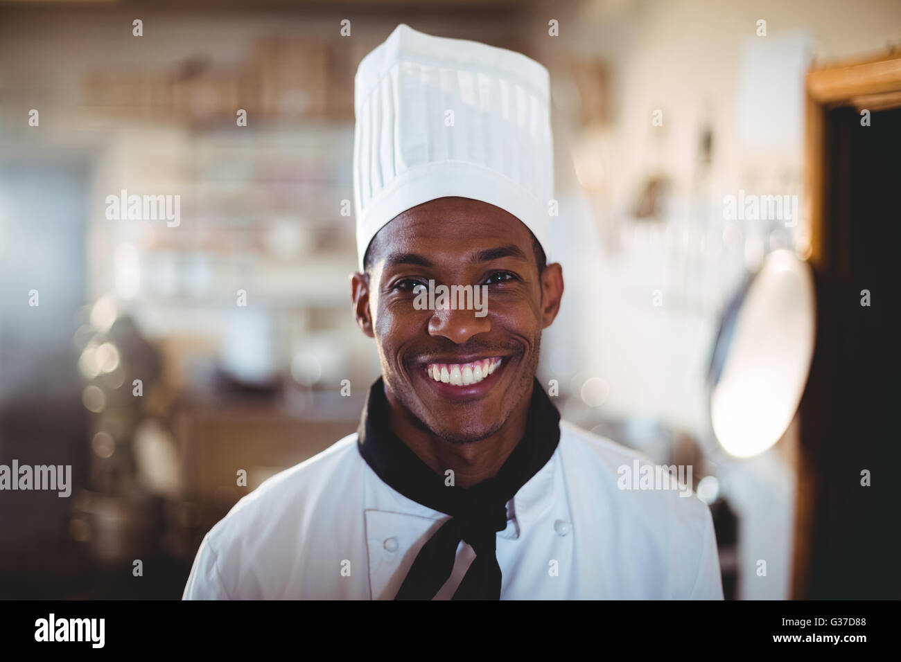 Portrait of smiling head chef Stock Photo - Alamy