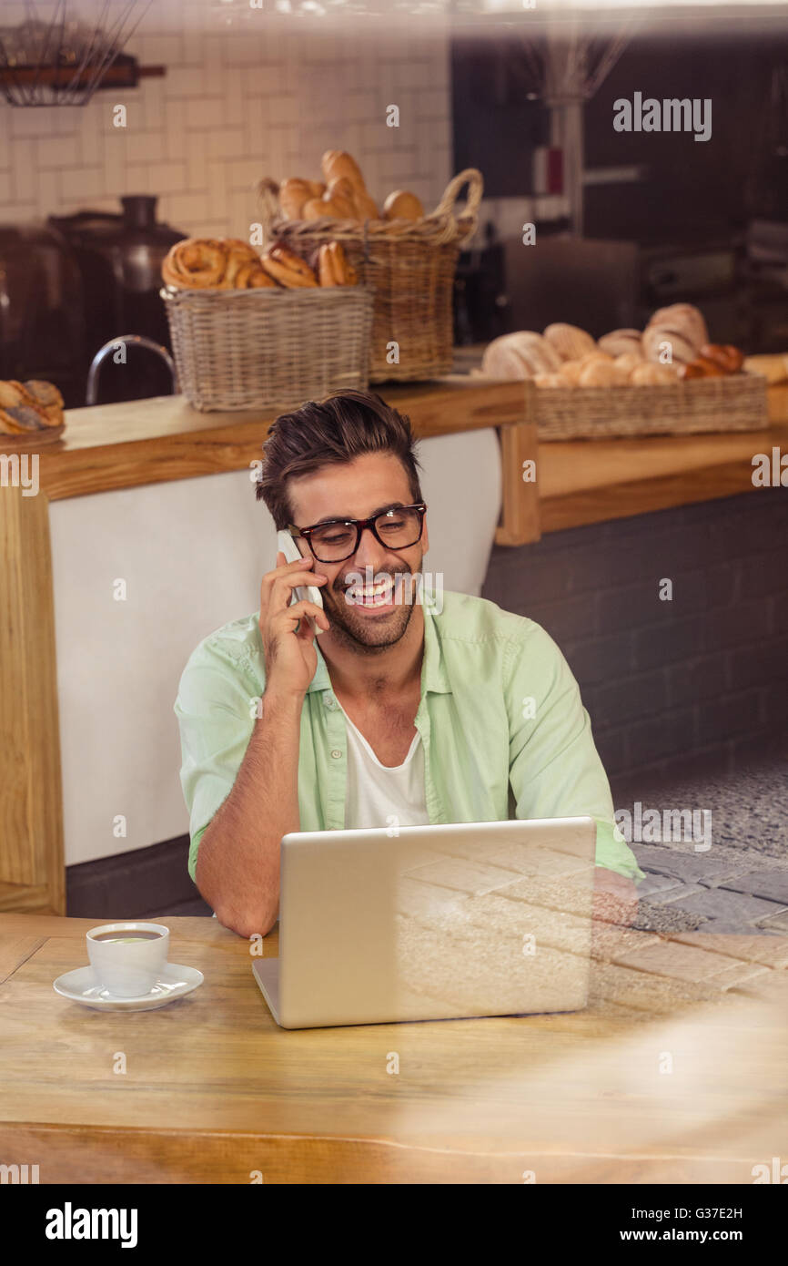 Alone with phone hi-res stock photography and images - Alamy