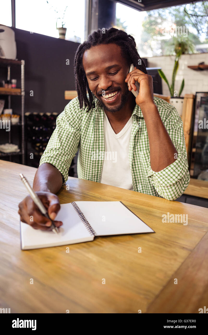 Man making a phone call Stock Photo - Alamy