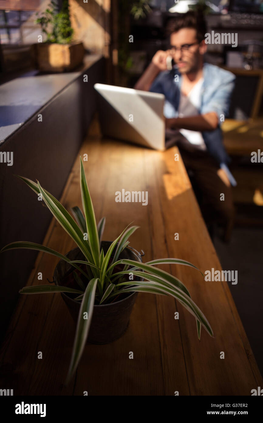 Man making a phone call Stock Photo - Alamy