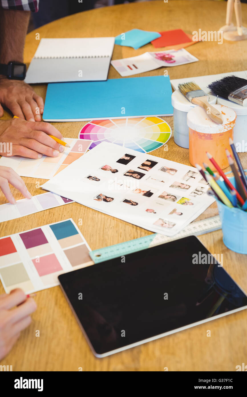 Focus on the paper with hands Stock Photo - Alamy