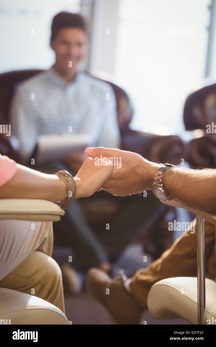 focus on hands with couple Stock Photo - Alamy