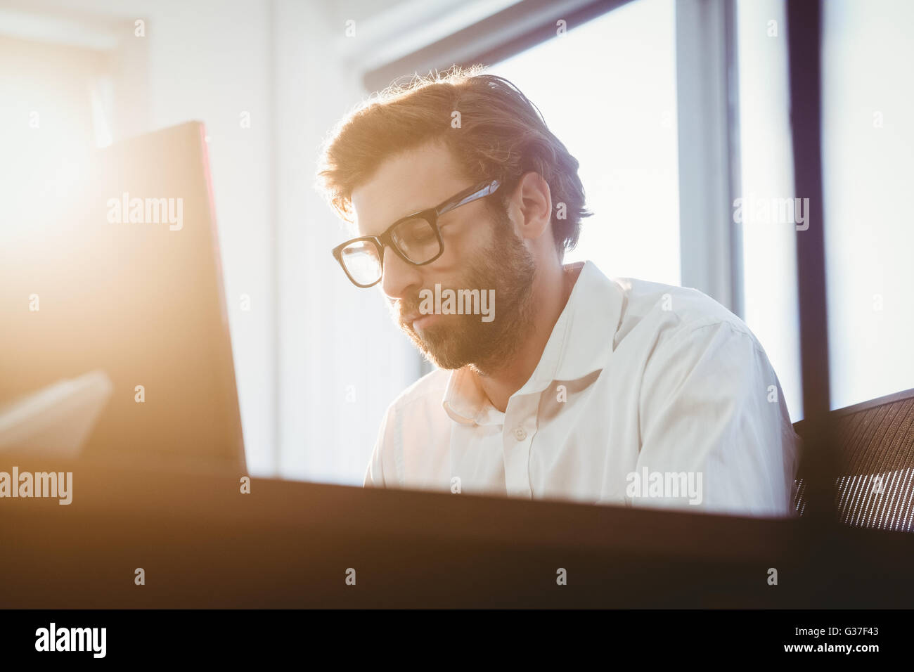 Man computer screen working on hi-res stock photography and images - Alamy