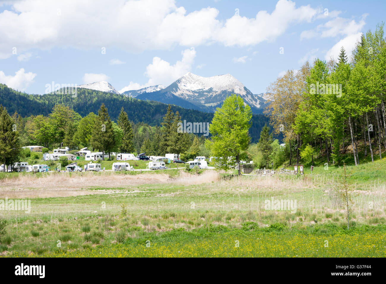 Alps campsite hi-res stock photography and images - Alamy