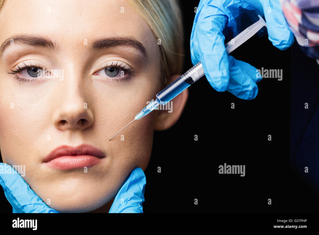 Hands touching lips hi-res stock photography and images - Alamy