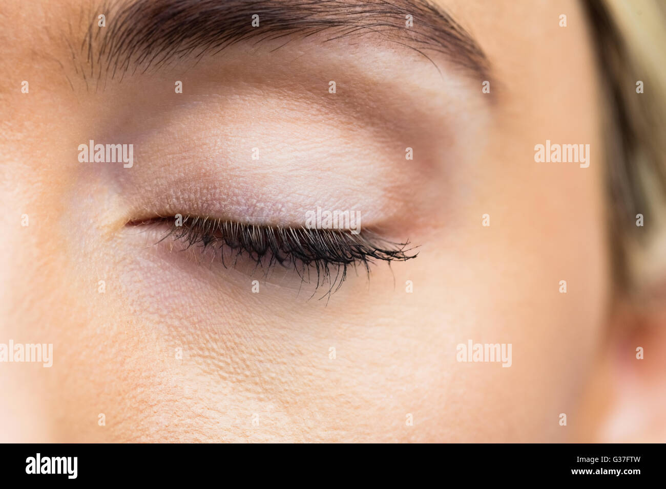 Focus on womans eyes Stock Photo - Alamy