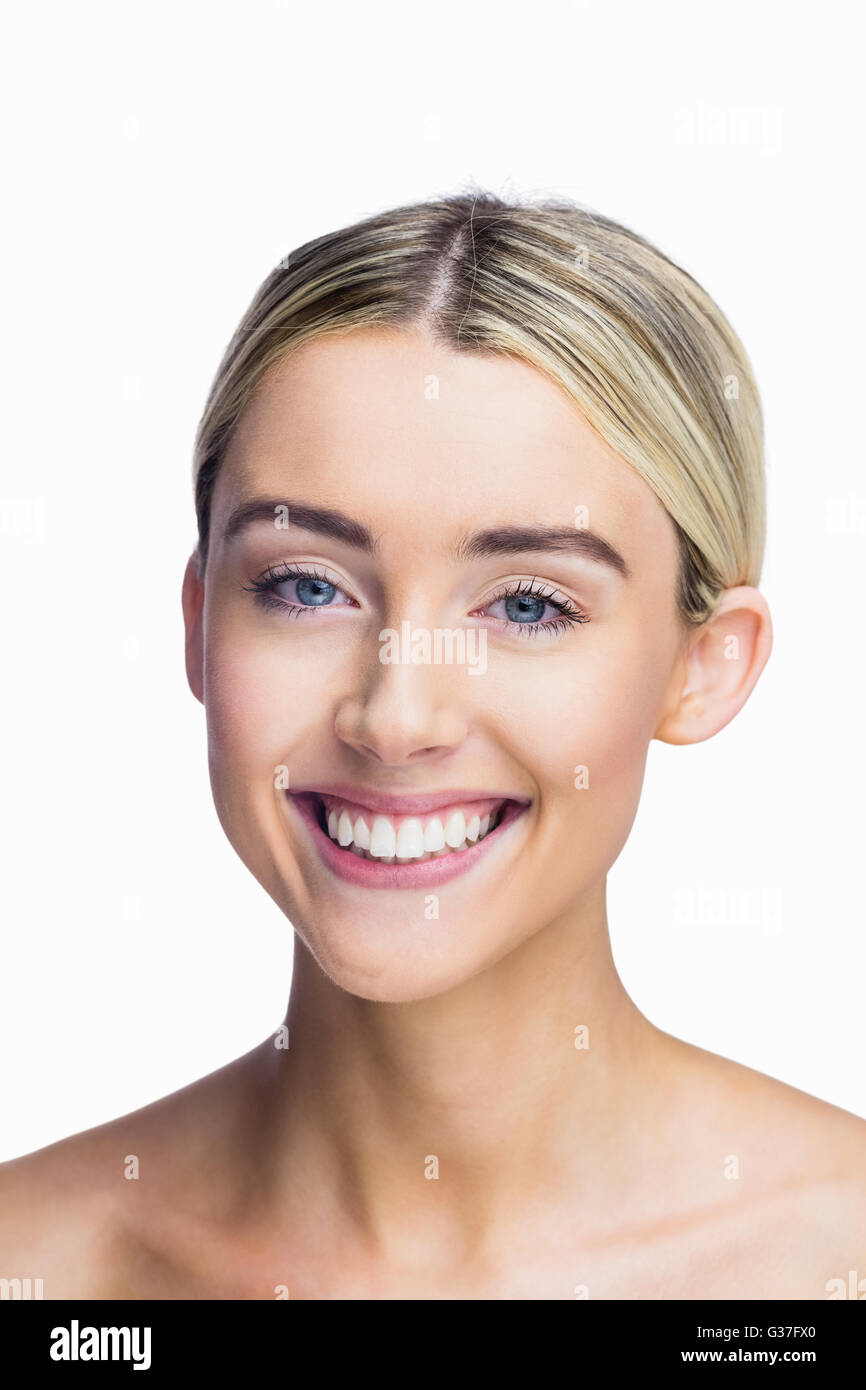 Portrait woman posing camera hi-res stock photography and images - Alamy