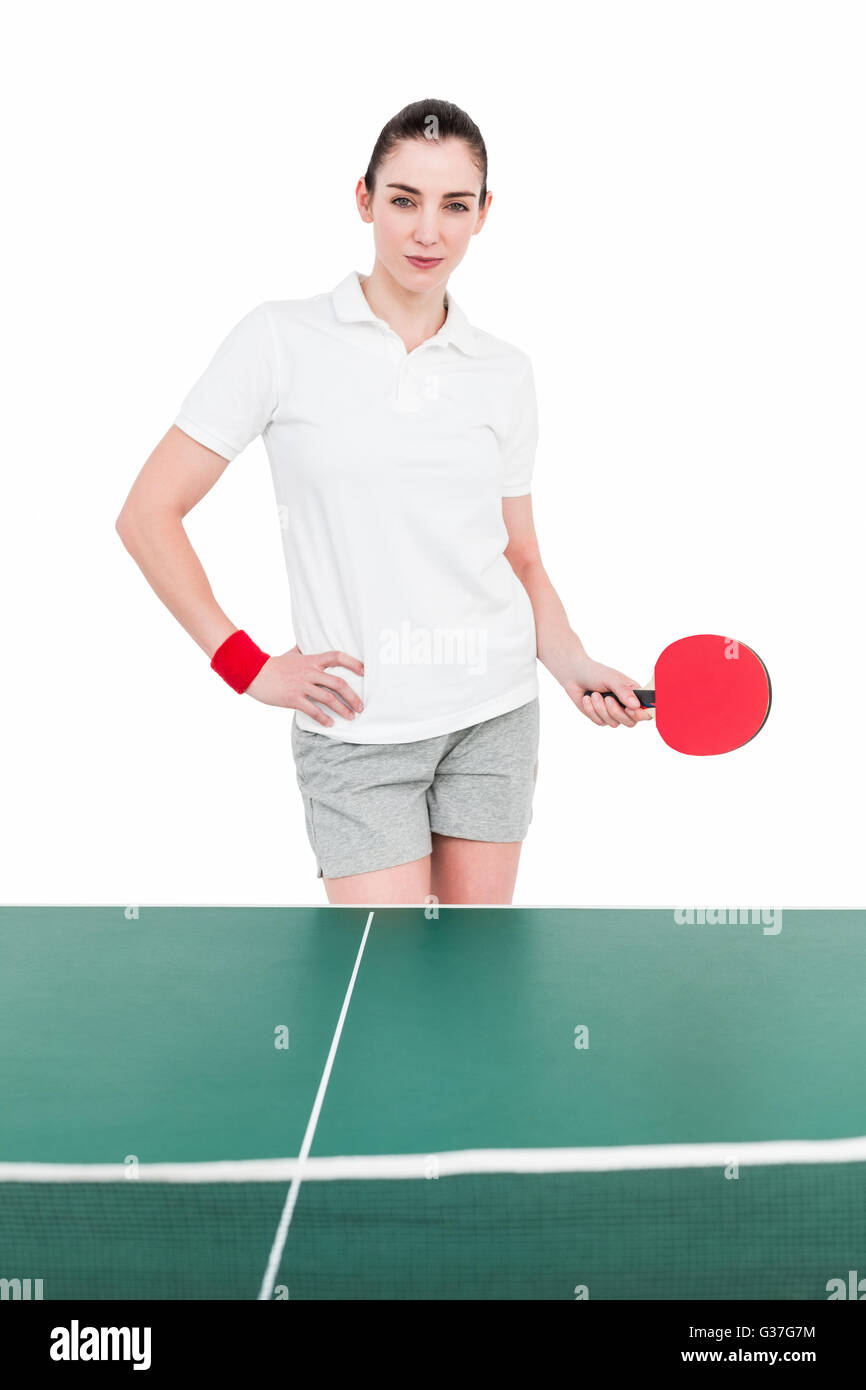 Female athlete playing ping pong Stock Photo - Alamy