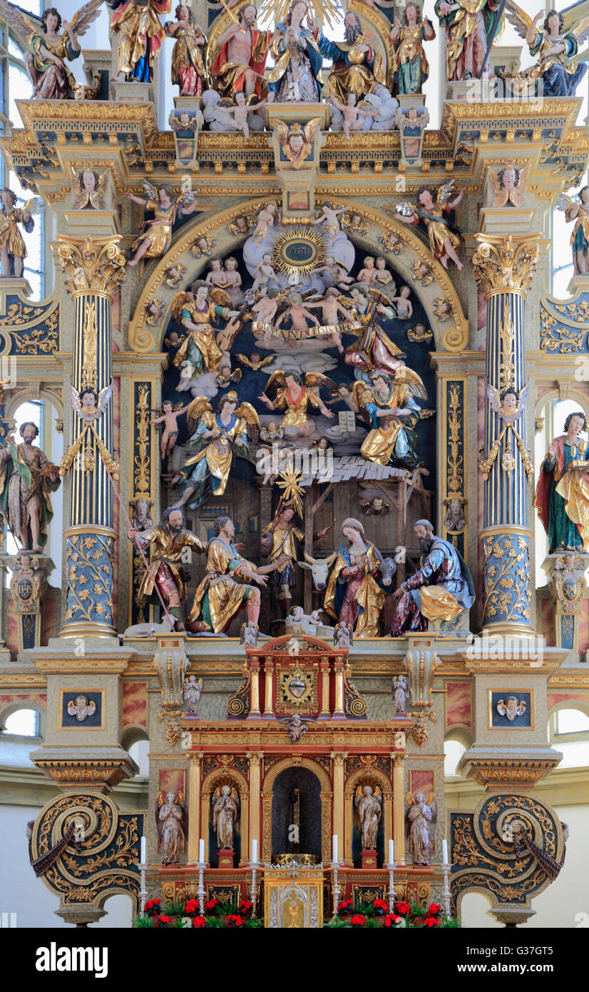 Germany, Bavaria, Augsburg, St Ulrich and St Afra Church, interior ...