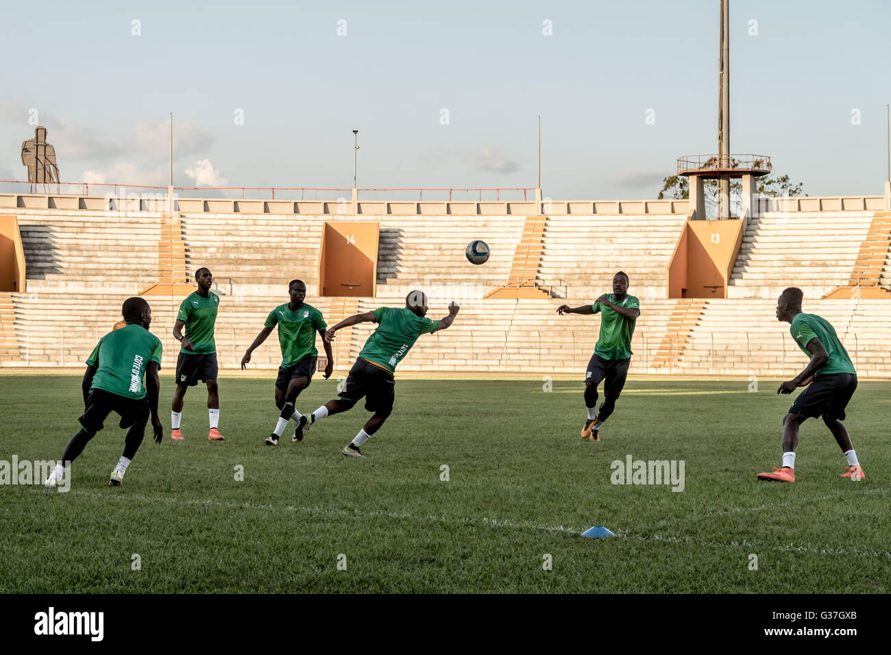 Ivory Coast national football team, nicknamed Les Éléphants during a ...